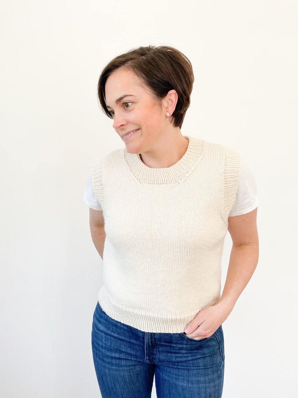 Simple Sweater Vest Knitting Pattern | Open Trails Worsted Weight ...