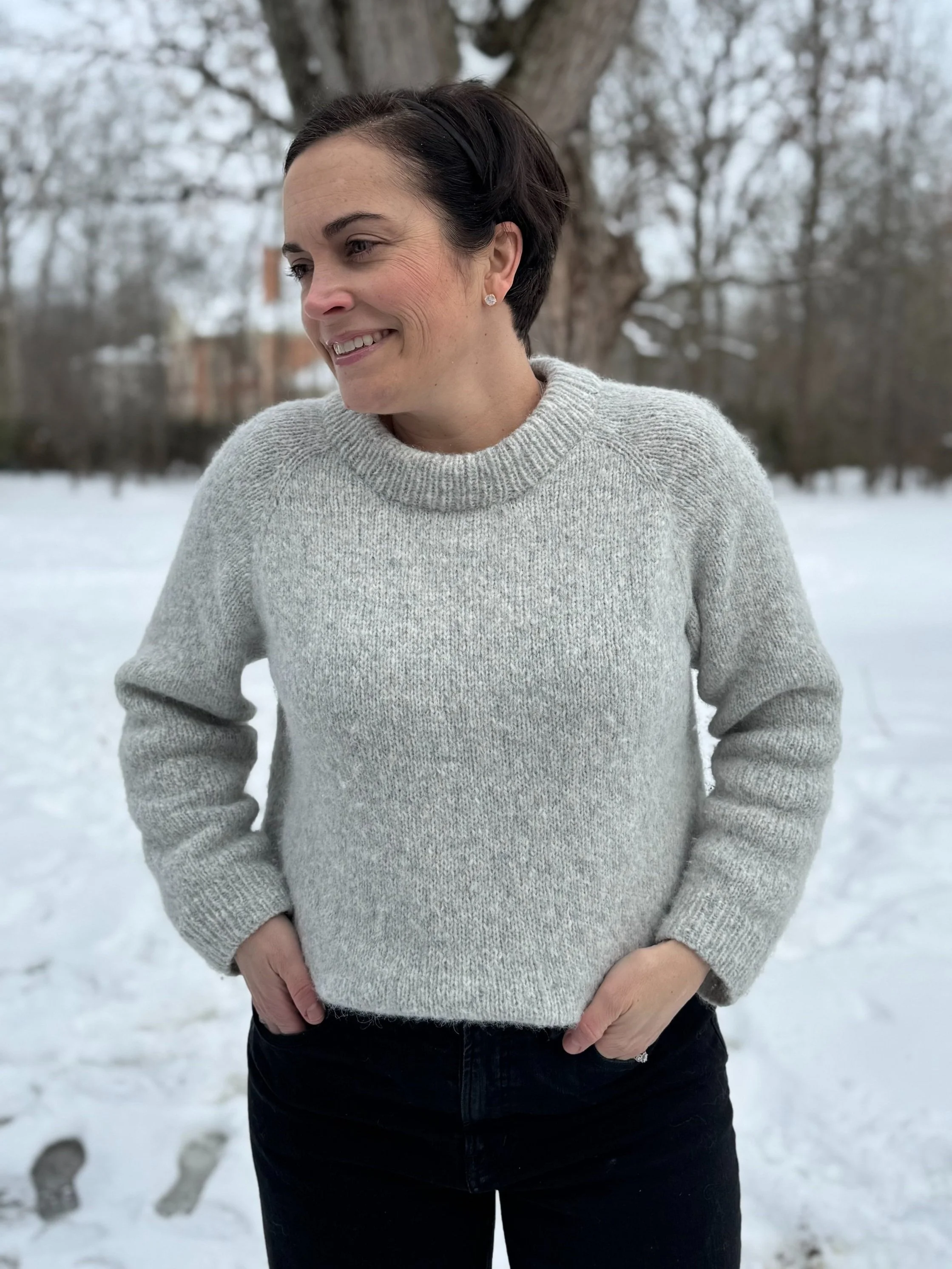 How to Knit a Raglan Sweater with a Folded Collar | The Classica Crew ...