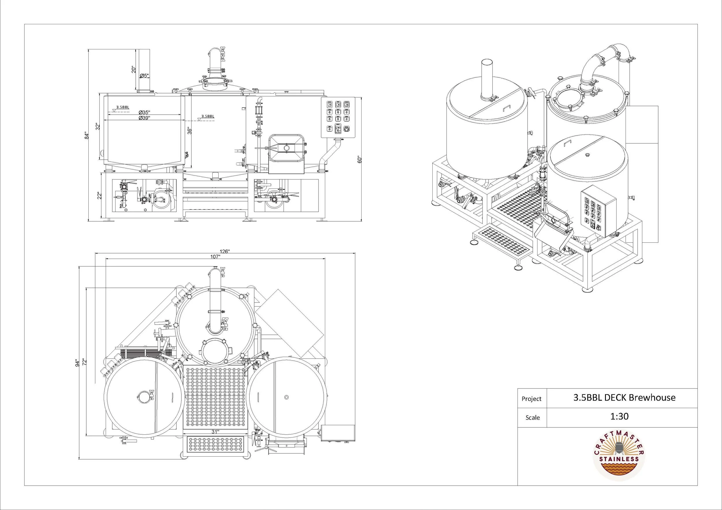 3.5BBL Game Changer Nano Brewhouse System