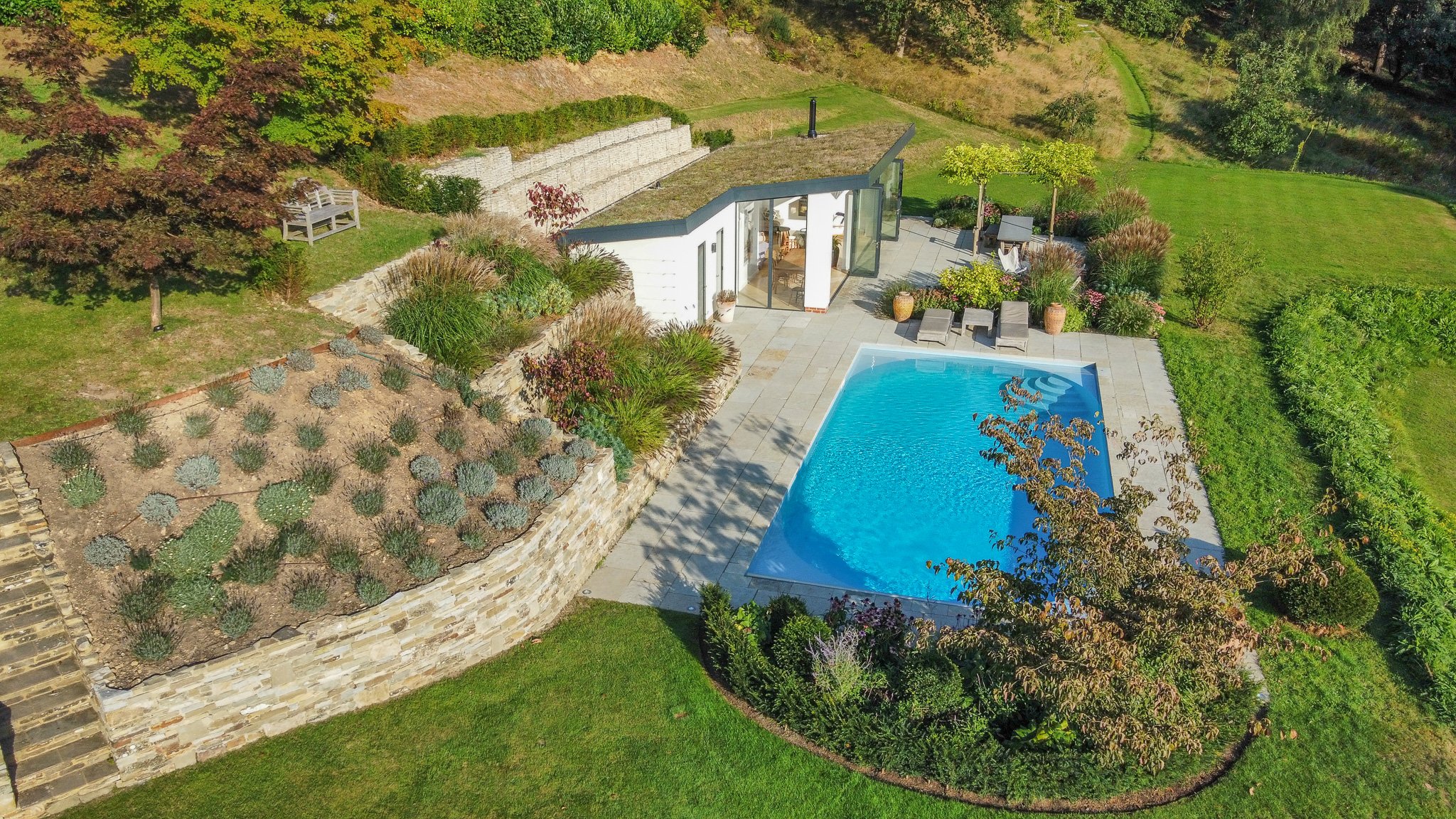 Surrey Poolhouse, Planting and Garden Landscaping — Valley Projects