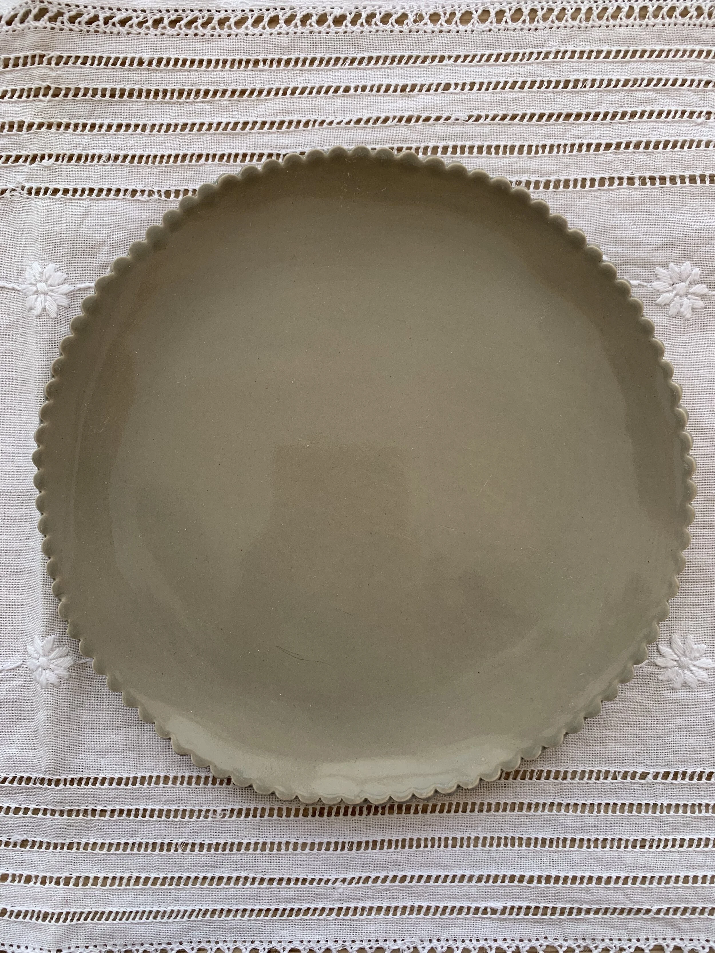 Scalloped Edge tableware, Ceramics, Pottery — KCHossack Pottery