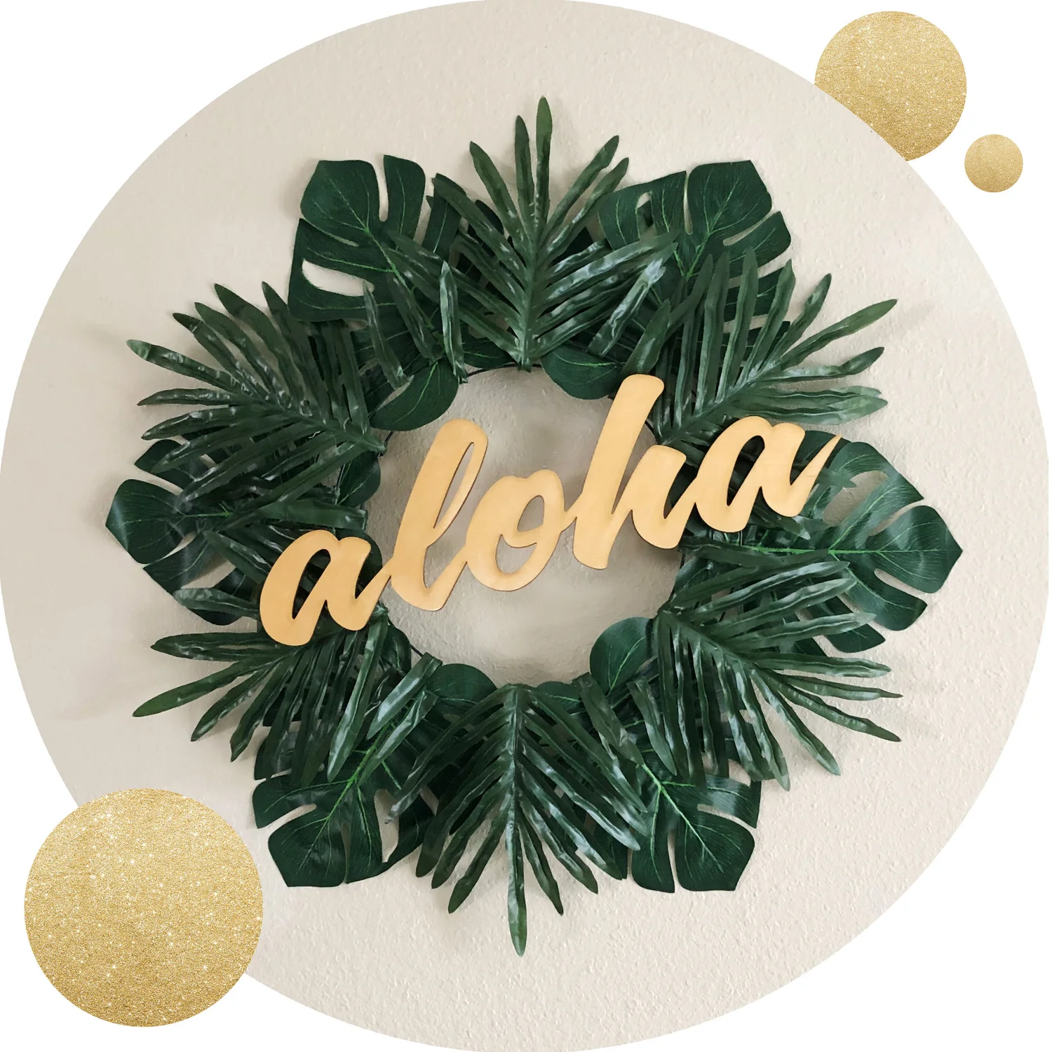 DIY Aloha Wreath — Pixels & Pop
