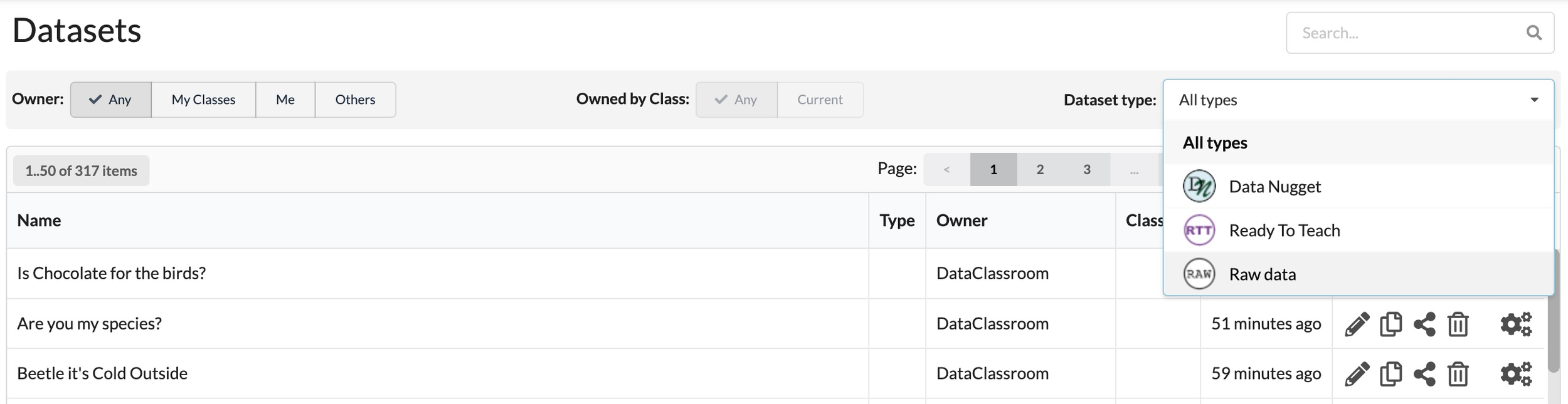 Exploring Raw Datasets — DataClassroom