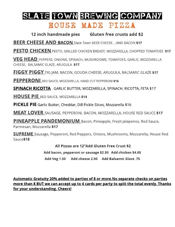 Brewery Kitchen — Slate Town Brewing Company