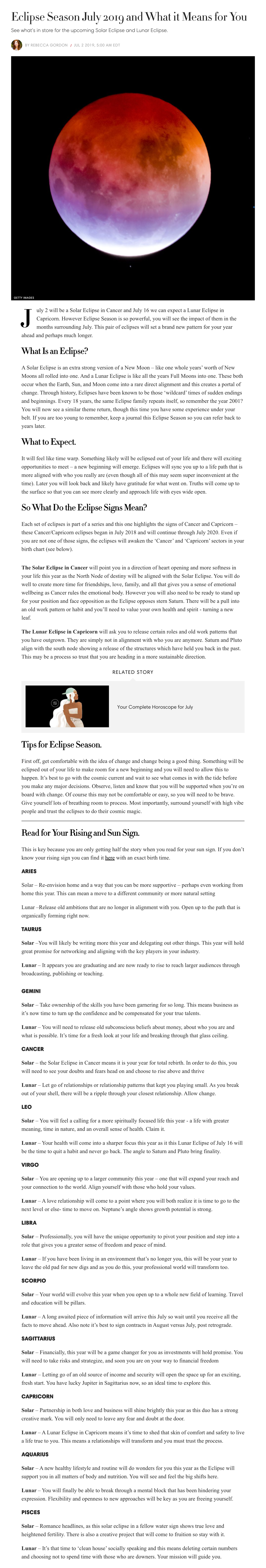 Eclipse Season July 2019 and What it Means for You — Rebecca Gordon ...