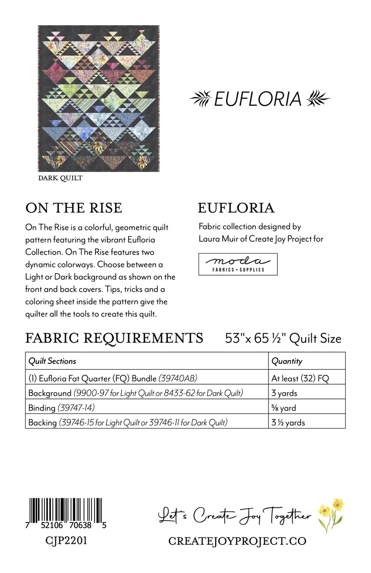 On The Rise Quilt Pattern, (PDF) — Create Joy Project