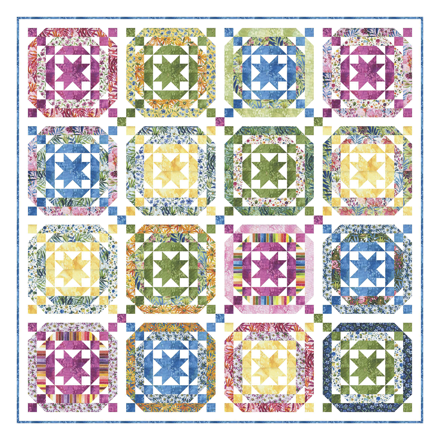 Blossom Stars Quilt Pattern (PDF) — Create Joy Project