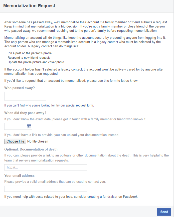 4 Options for Memorializing a Facebook Account — GriefPlan.com with Dr ...