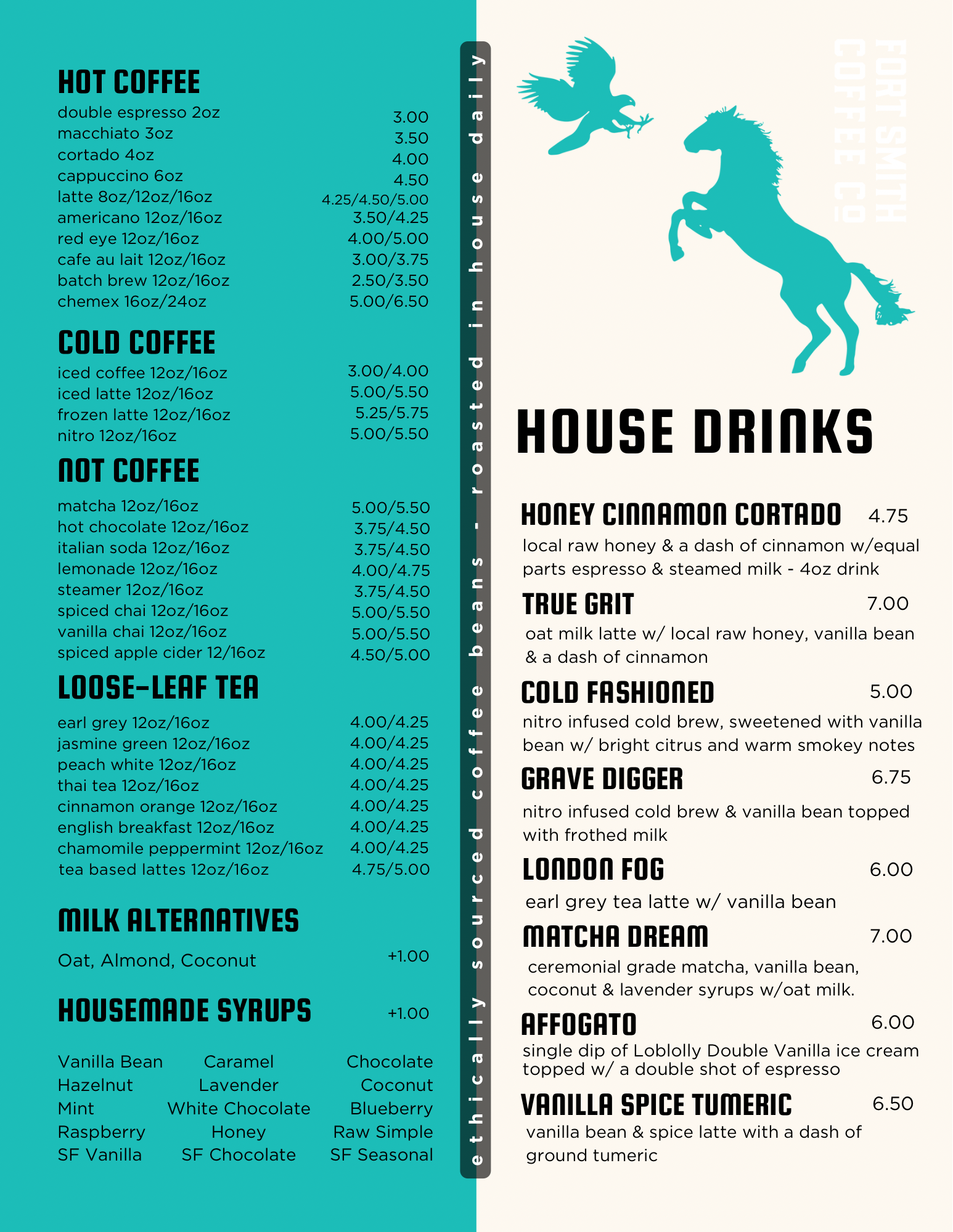 Menu | Discover Our Delights — FORT SMITH COFFEE CO