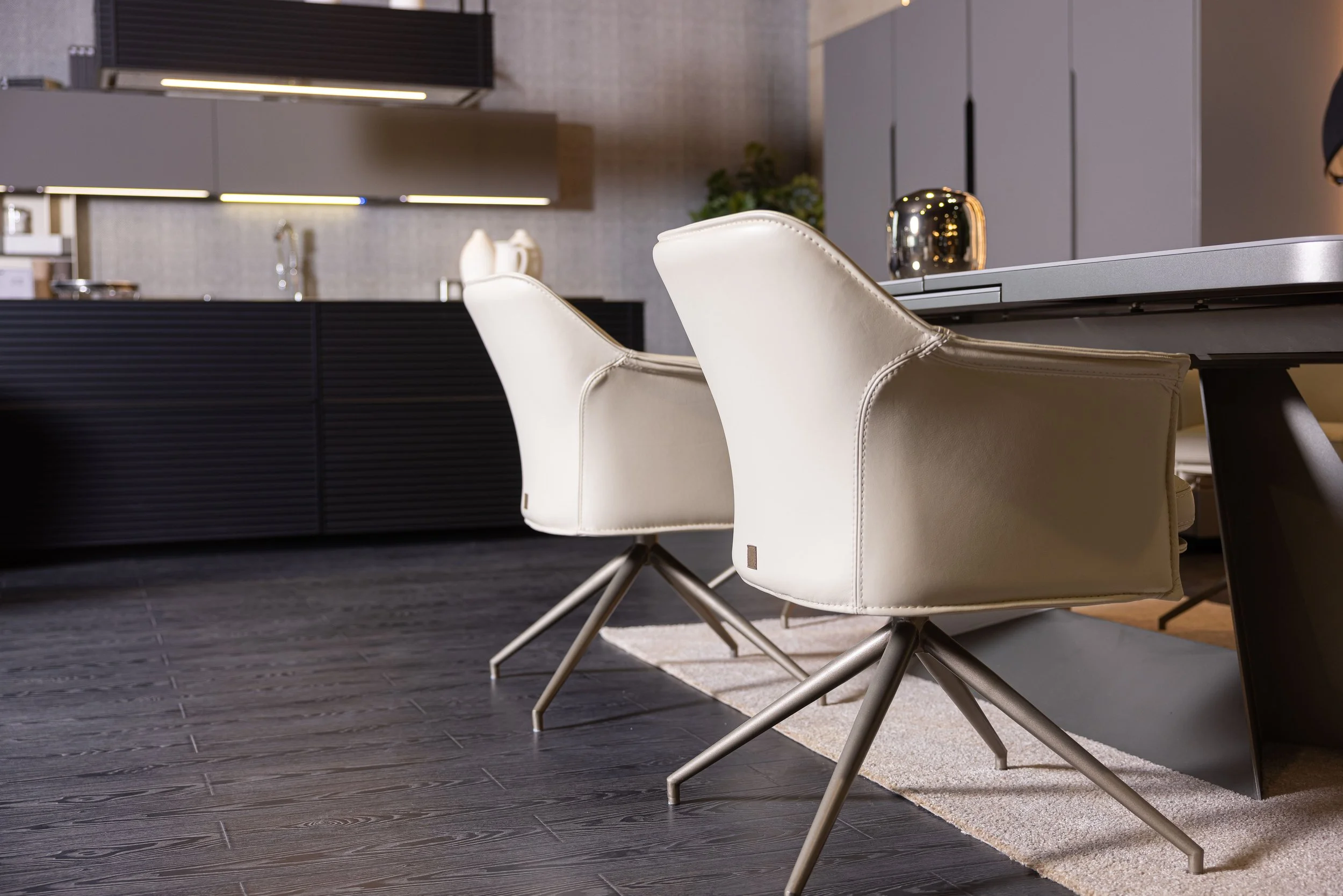 Mason Chair with Armrest – Stylish & Curved Back Dining Chair — Able