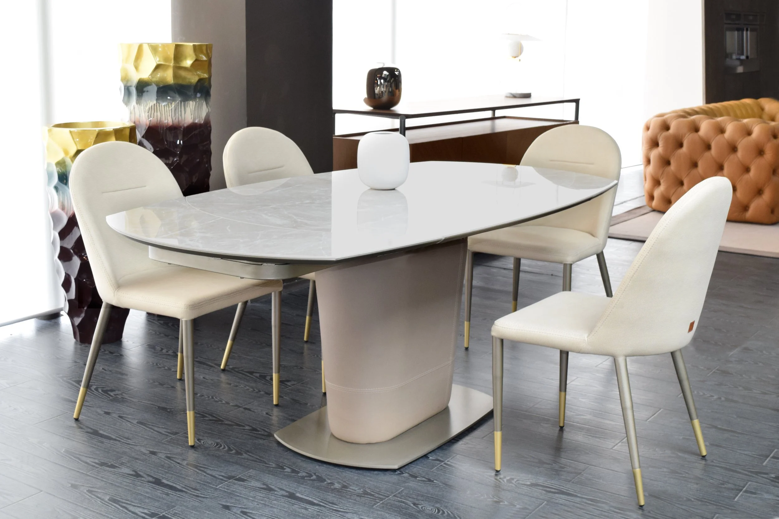 Carmen Extending Dining Table – Modern Round Design with Ceramic Top by ...