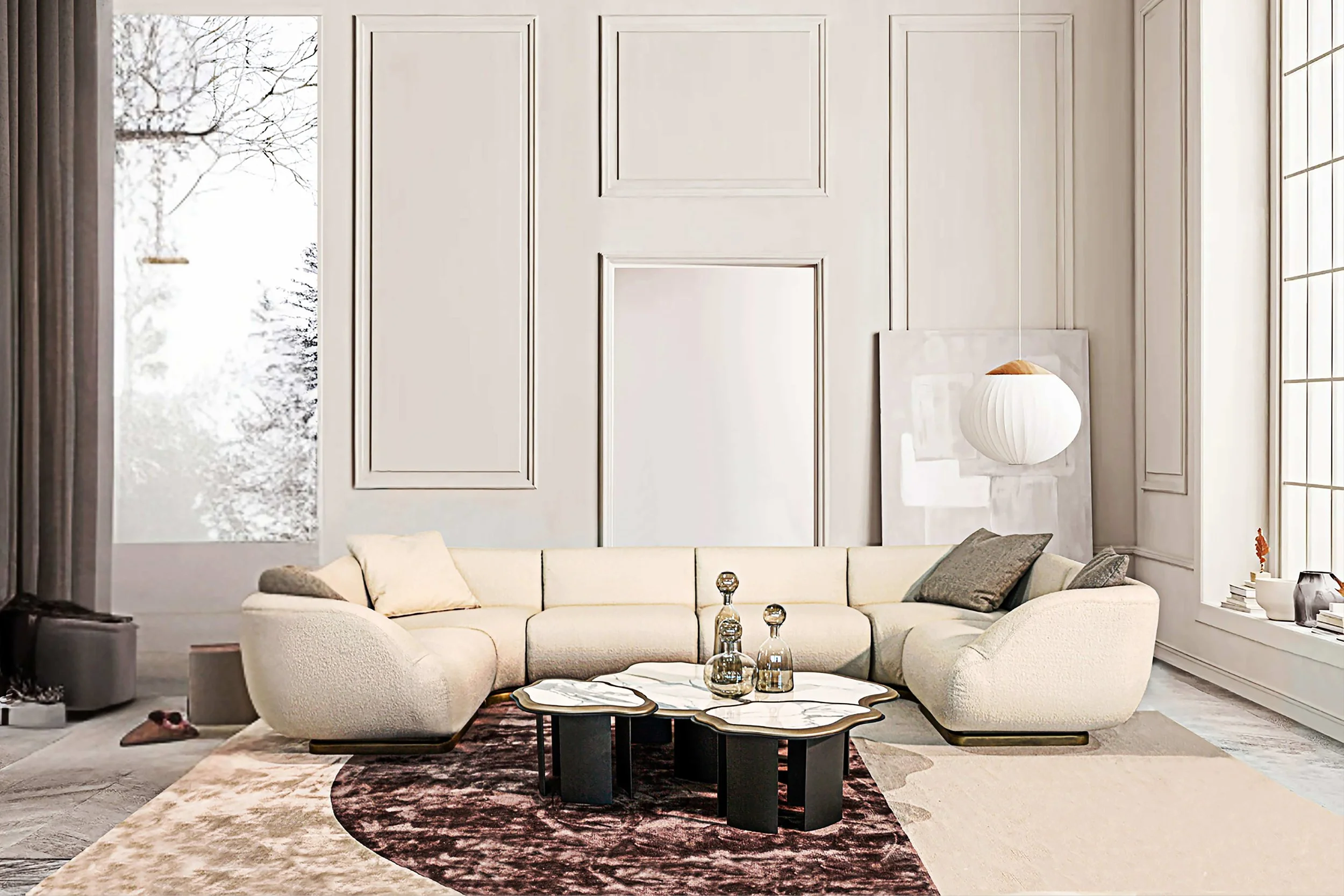 Miya Sectional Sofa – 4 Seater Fabric or Leather Sofa — Able