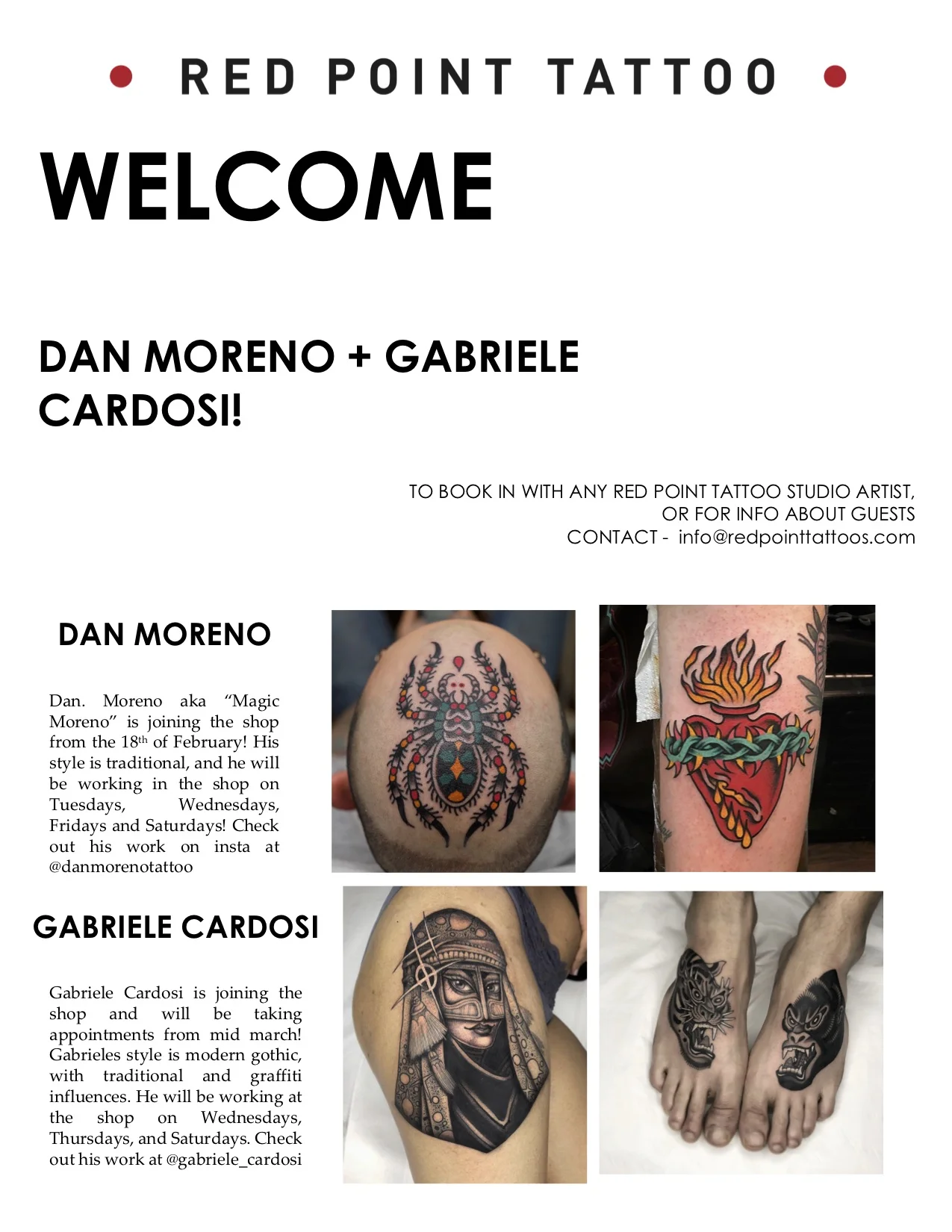 LATEST NEWS, ARTISTS, PROJECTS AND COLLABORATIONS — RED POINT TATTOO