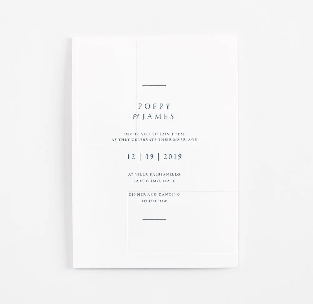 Letterpress Geometric Wedding Invitation | Block Collection | Laidler ...