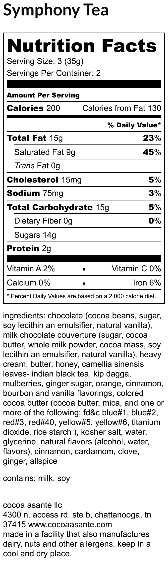 Nutritional Labels — Cocoa Asante