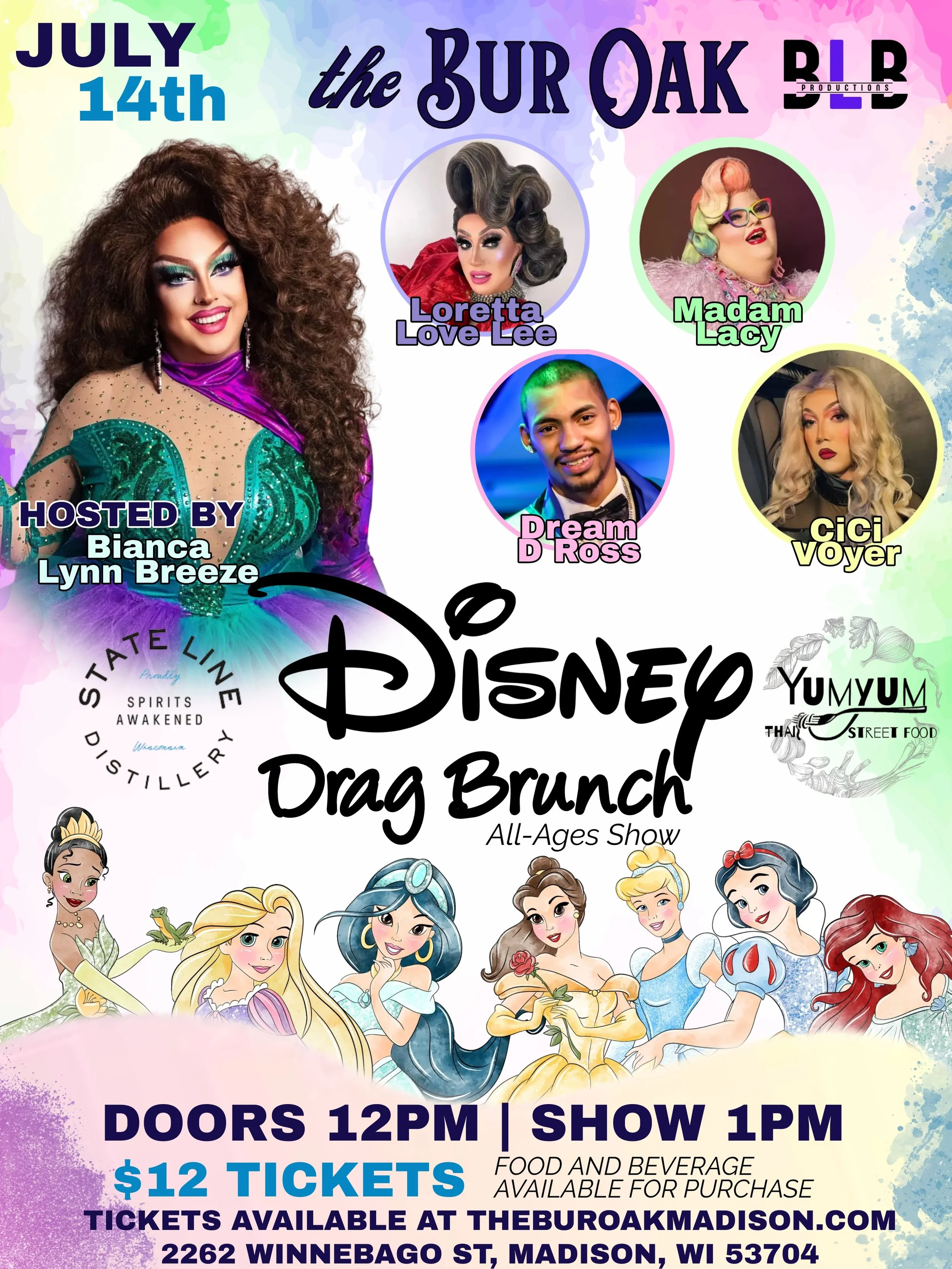 Disney Drag Brunch - Hosted by Bianca Lynn Breeze — The Bur Oak
