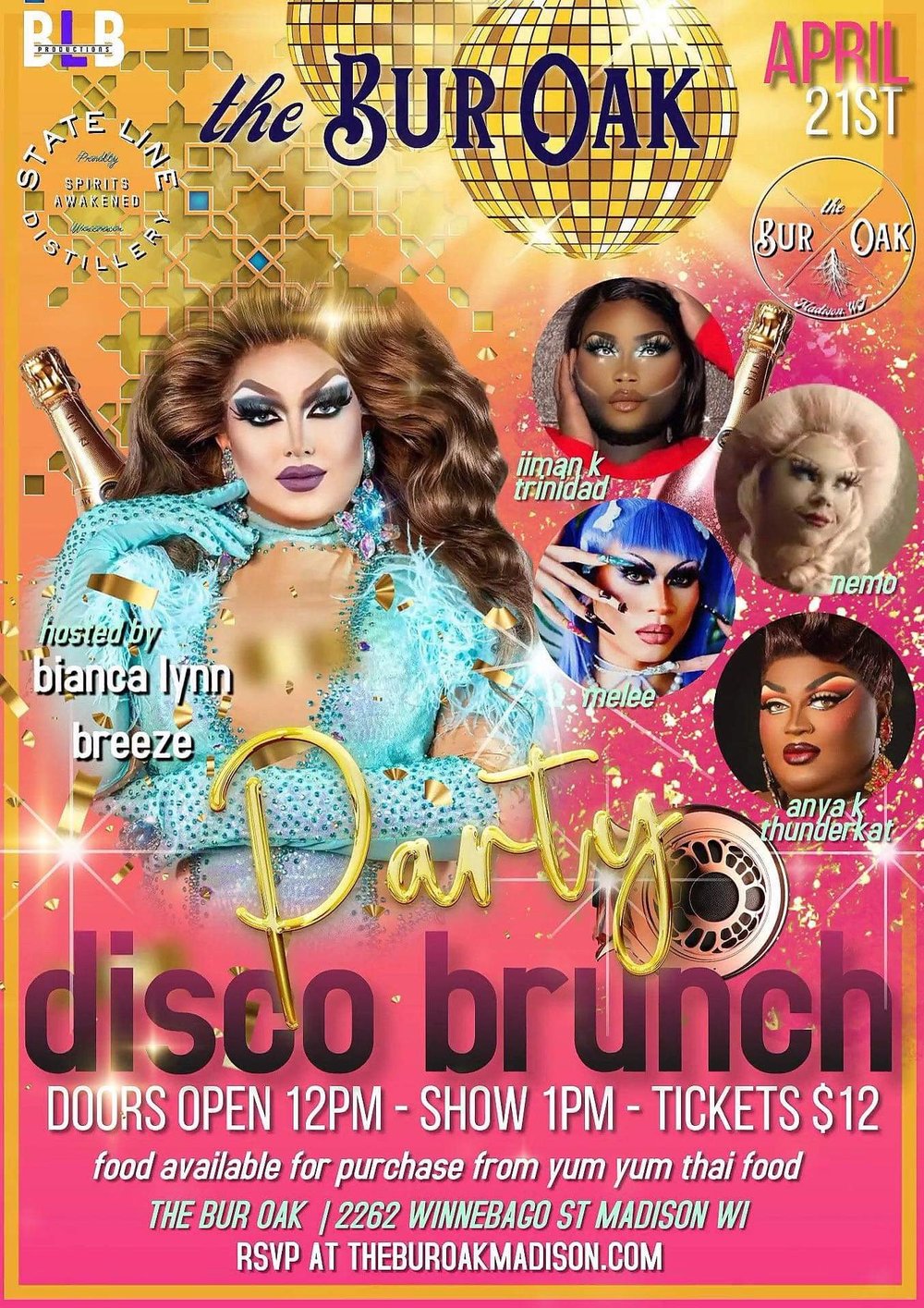 Disco Drag Brunch - Hosted by Bianca Lynn Breeze — The Bur Oak