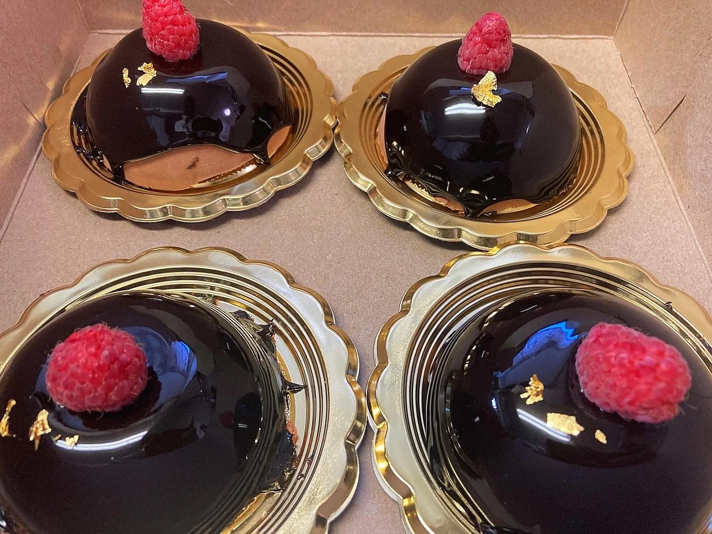 Brownie Chocolate Mousse Domes — Cotton's Gourmet Gifts & Creations, LLC