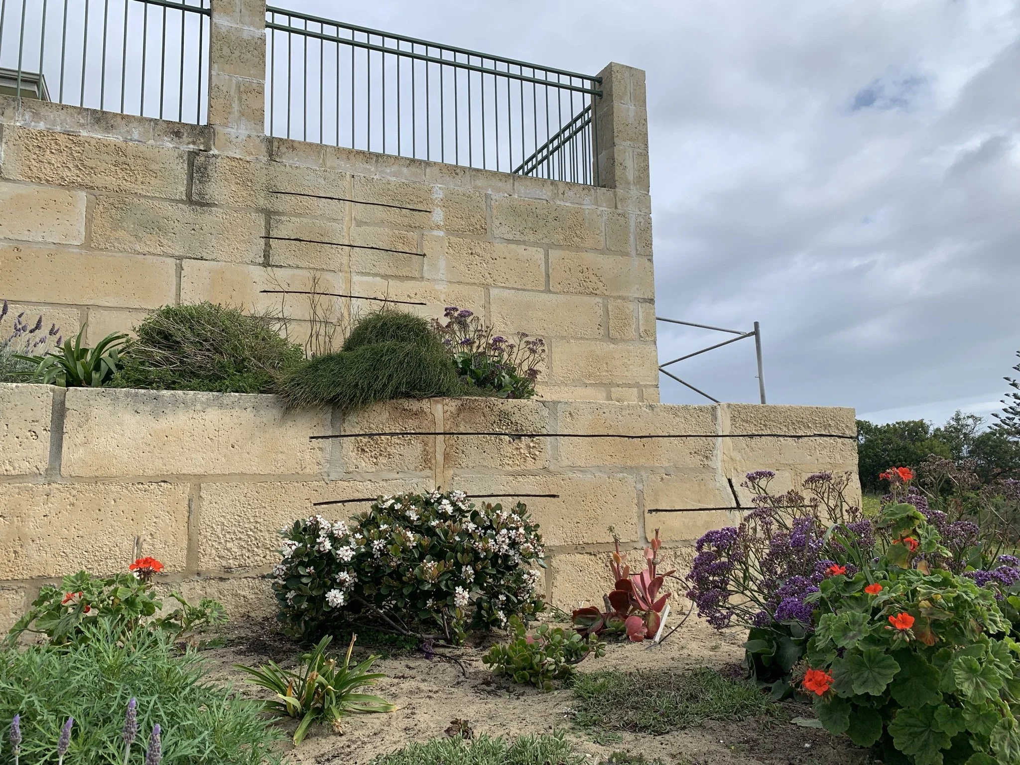 Limestone Block Wall