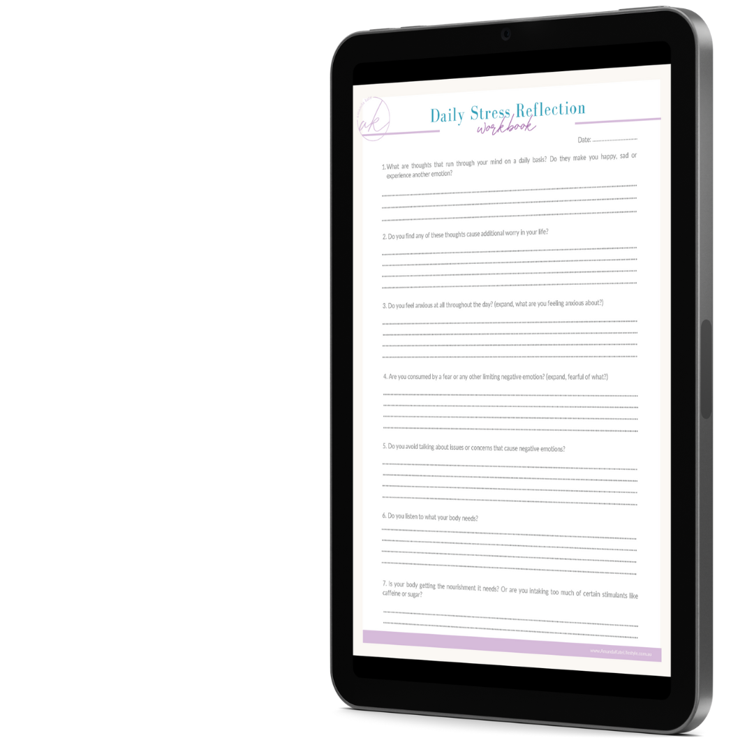 Stress Reflection Worksheet — Amanda Kate