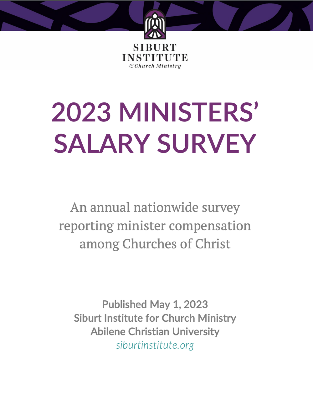 Ministers' Salary Survey | Siburt Institute for Church Ministry