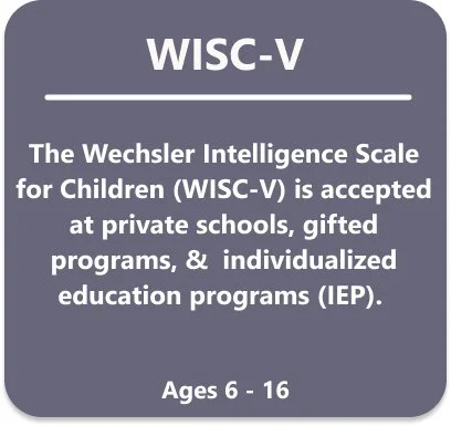 IQ Testing | WISC-V | WPPSI-IV | WAIS-IV | WJ-IV | Old Town Psychology ...