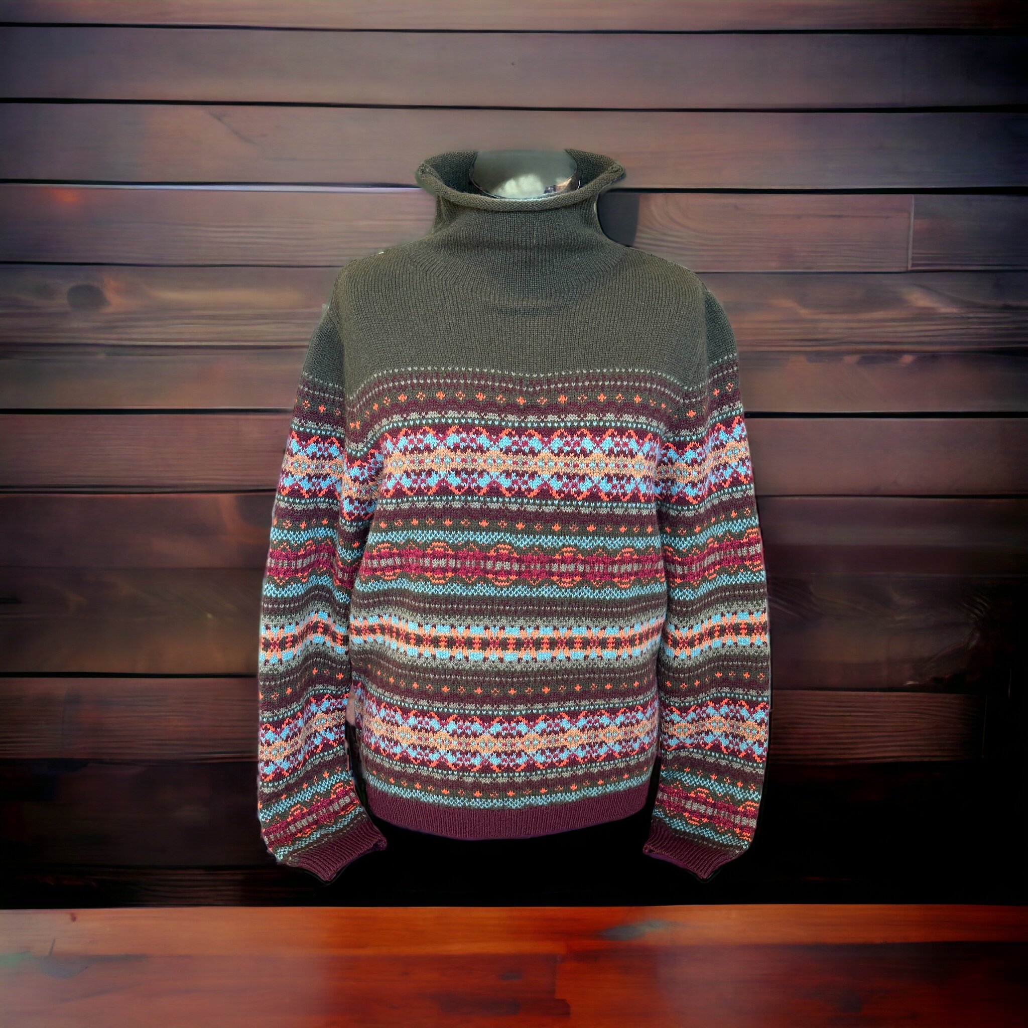 Eribe Kinross High Neck Sweater, Peony — The Corner Gallery