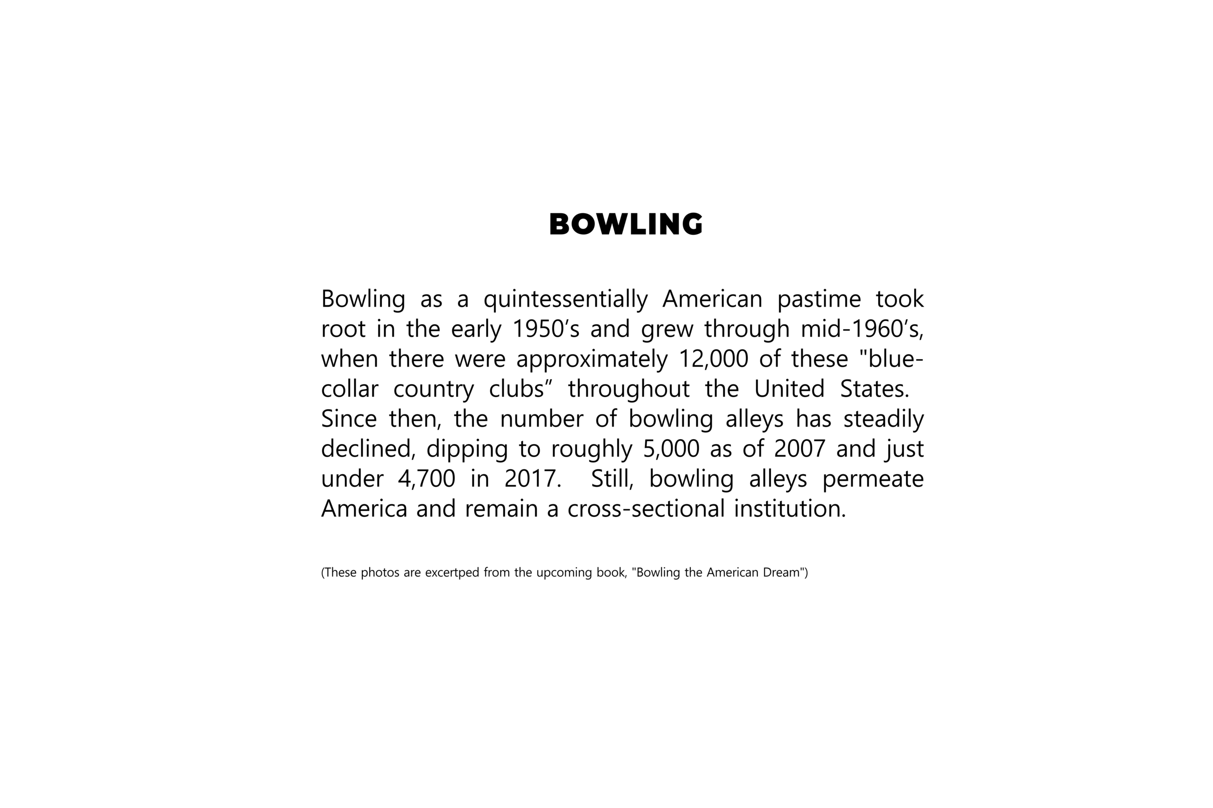 Cross Section - Bowling (from the book, Bowling the American Dream ...