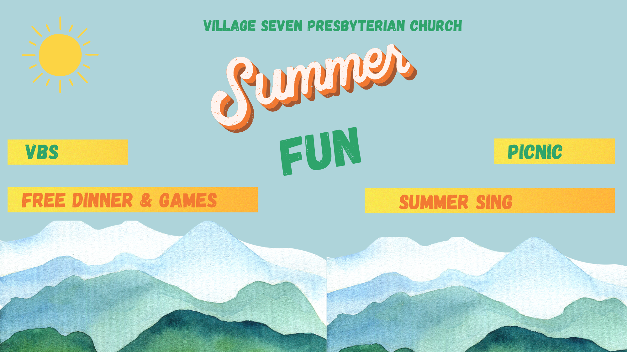 Summer Fun 2025 — Village Seven Presbyterian Church | Colorado Spring, CO