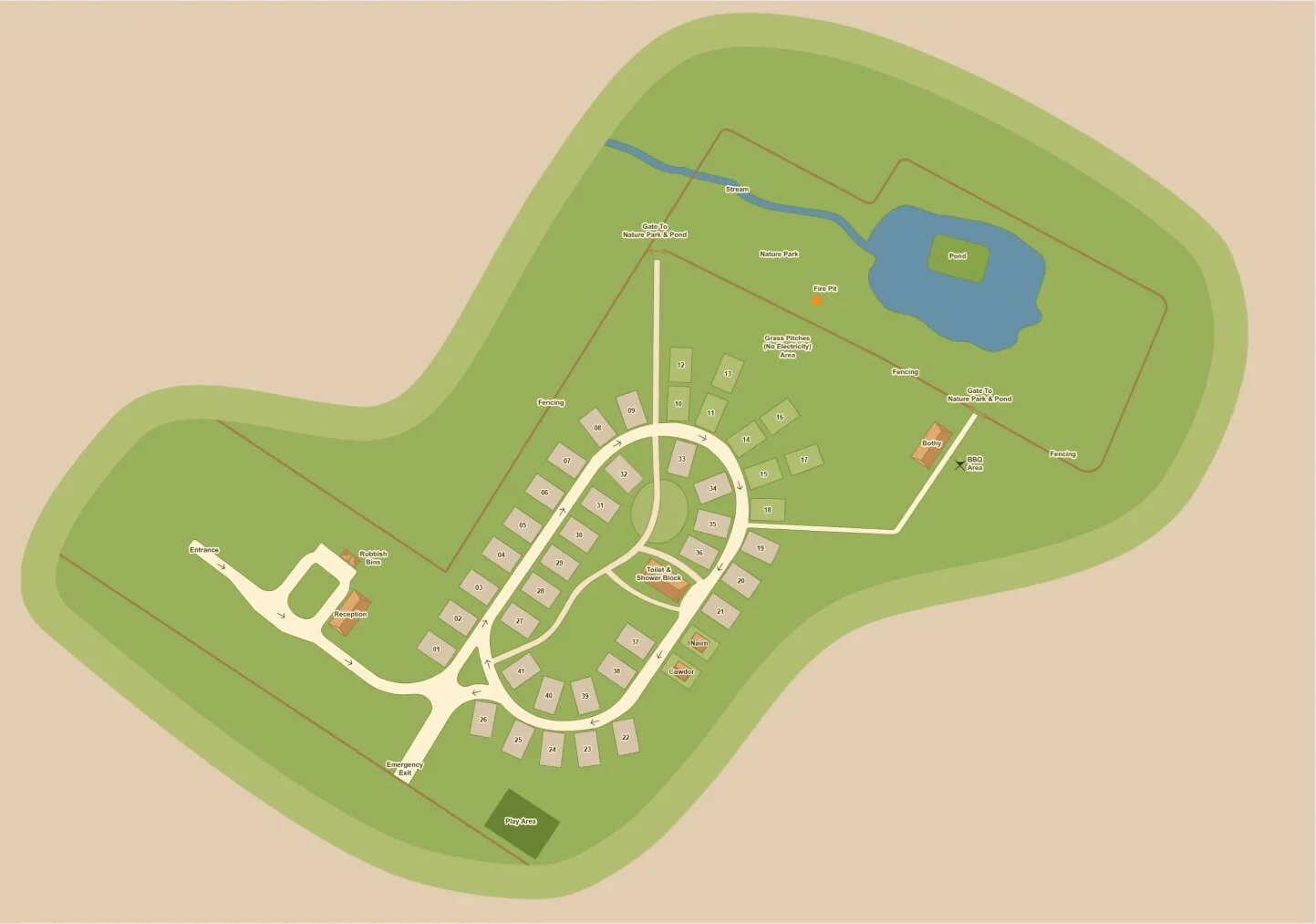 Our site — Barrow Camping & Caravan site in Nairn, Scotland