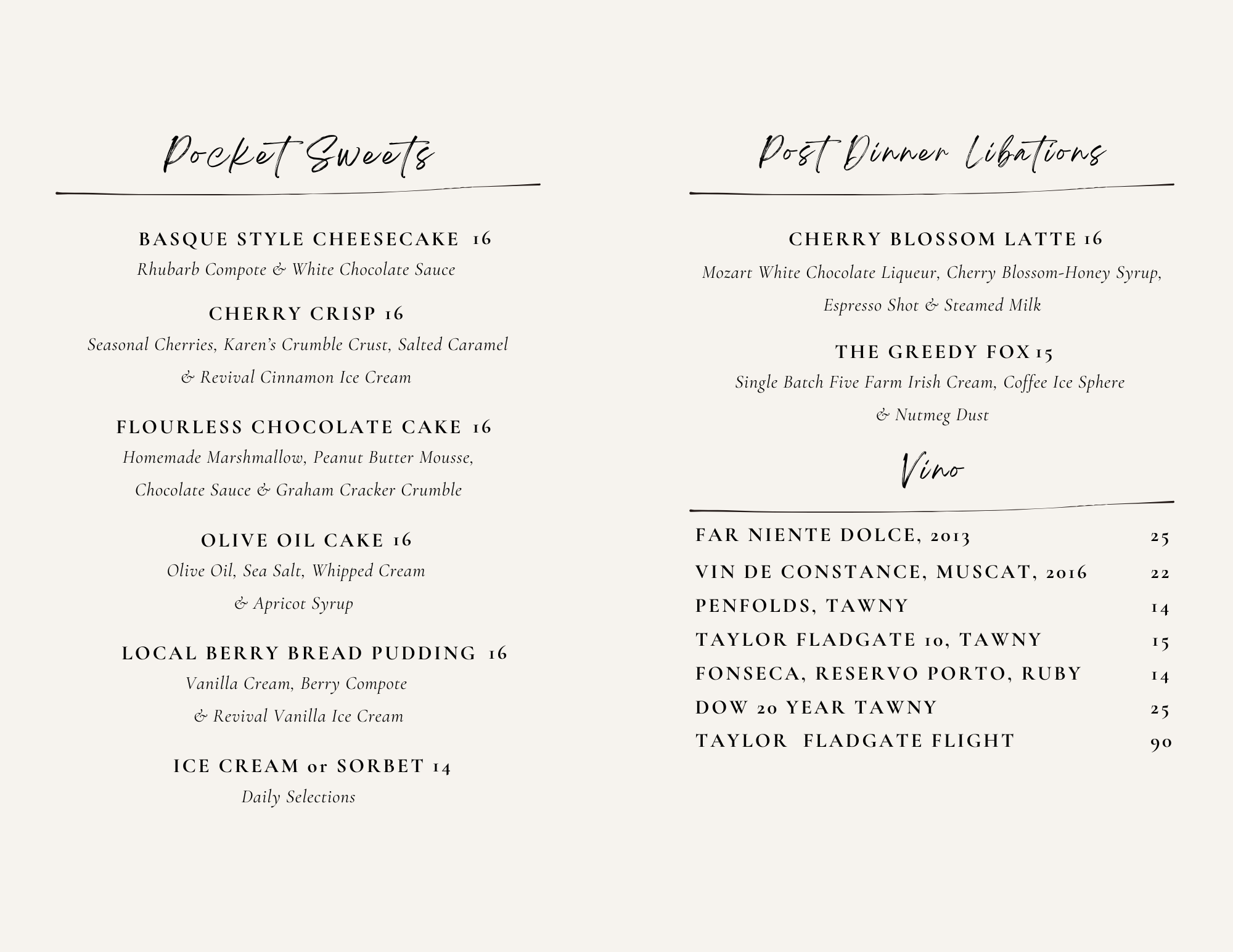 Desserts — The Pocket