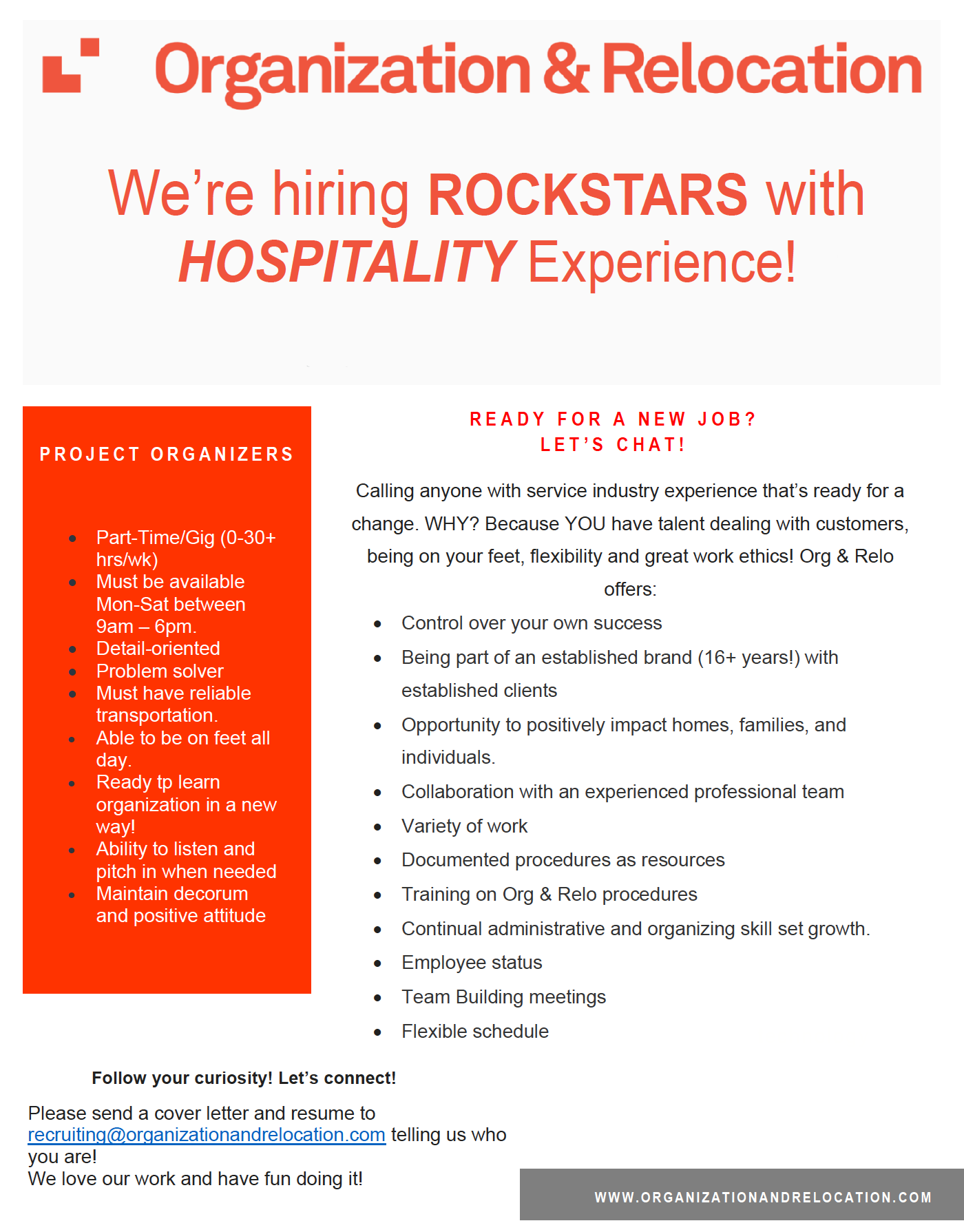 Organization & Relocation