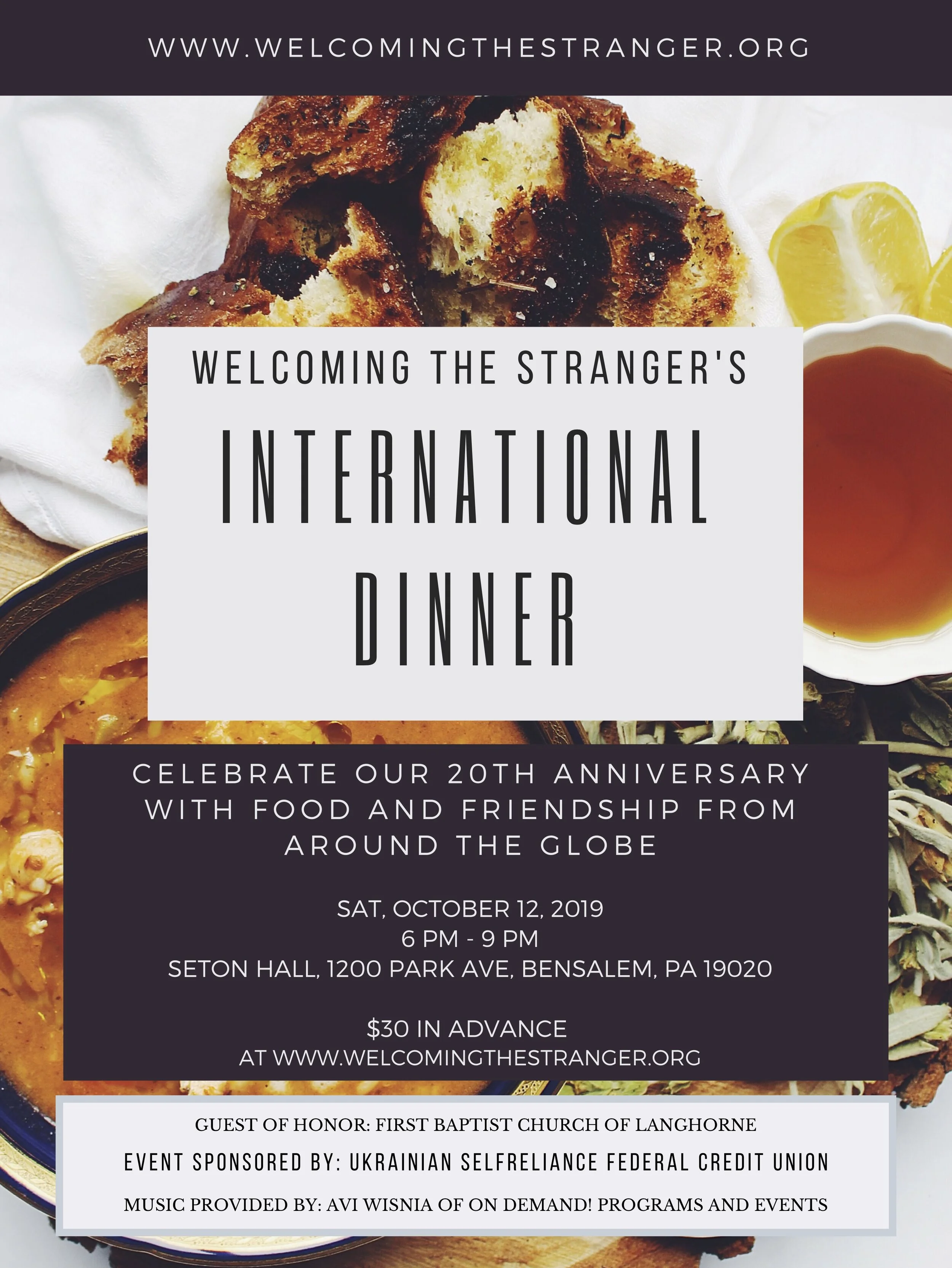 International Dinner Flyer