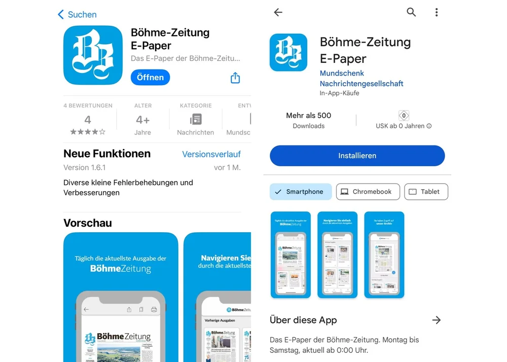 E-Paper App | BöhmeZeitung