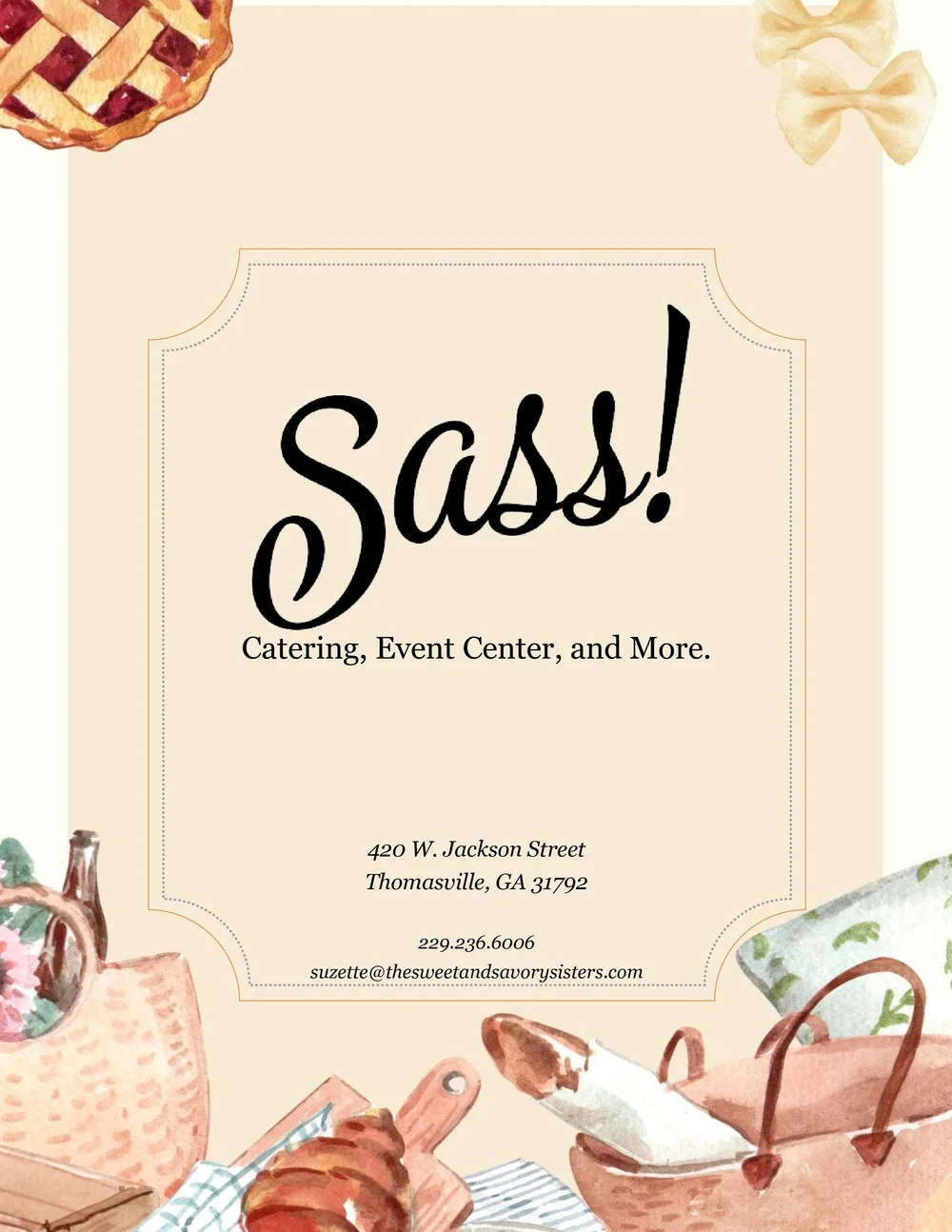 Catering — Sass! Restaurant