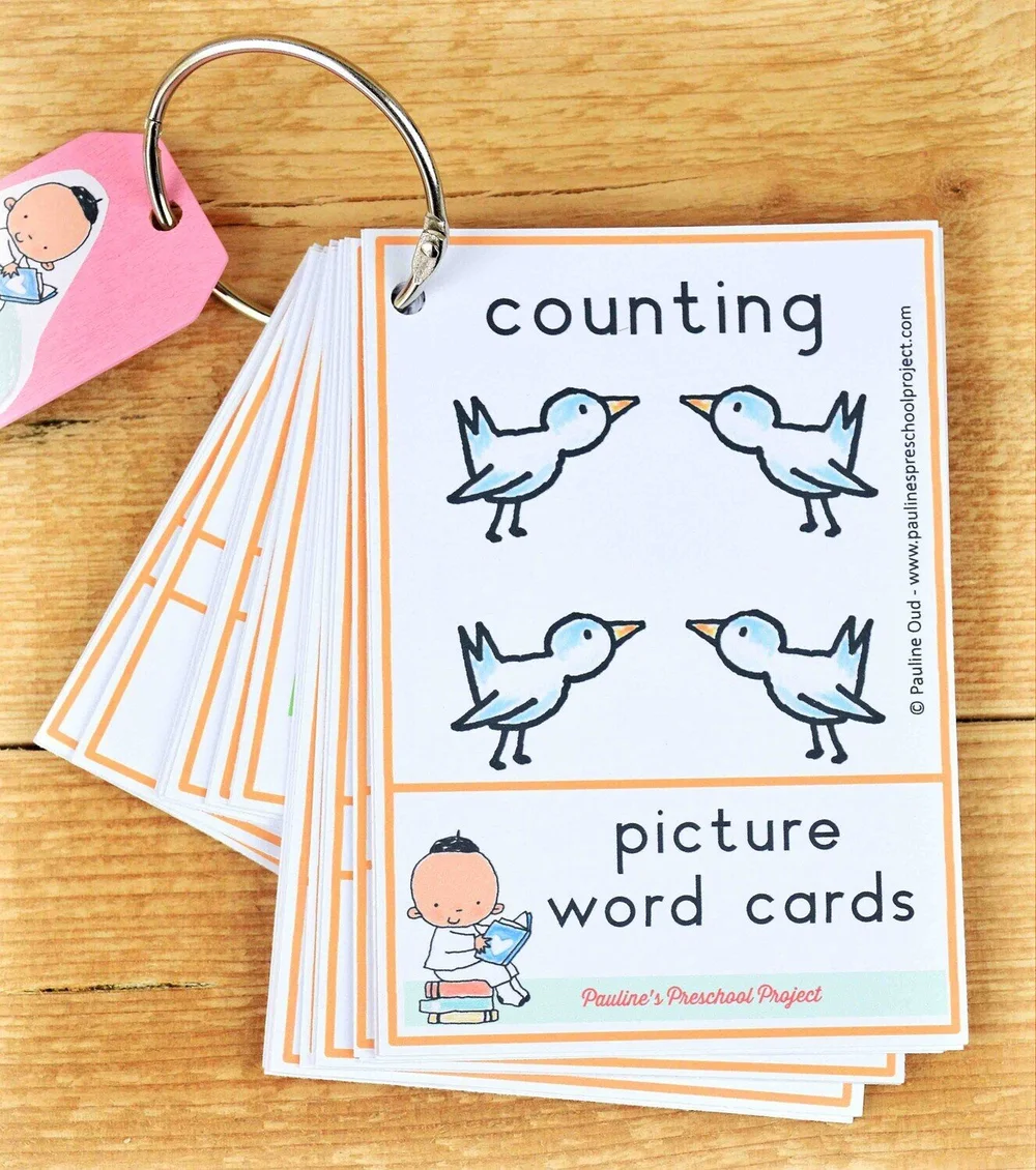 Counting Picture Word Card Set of Counting Animals with Lily and Milo ...