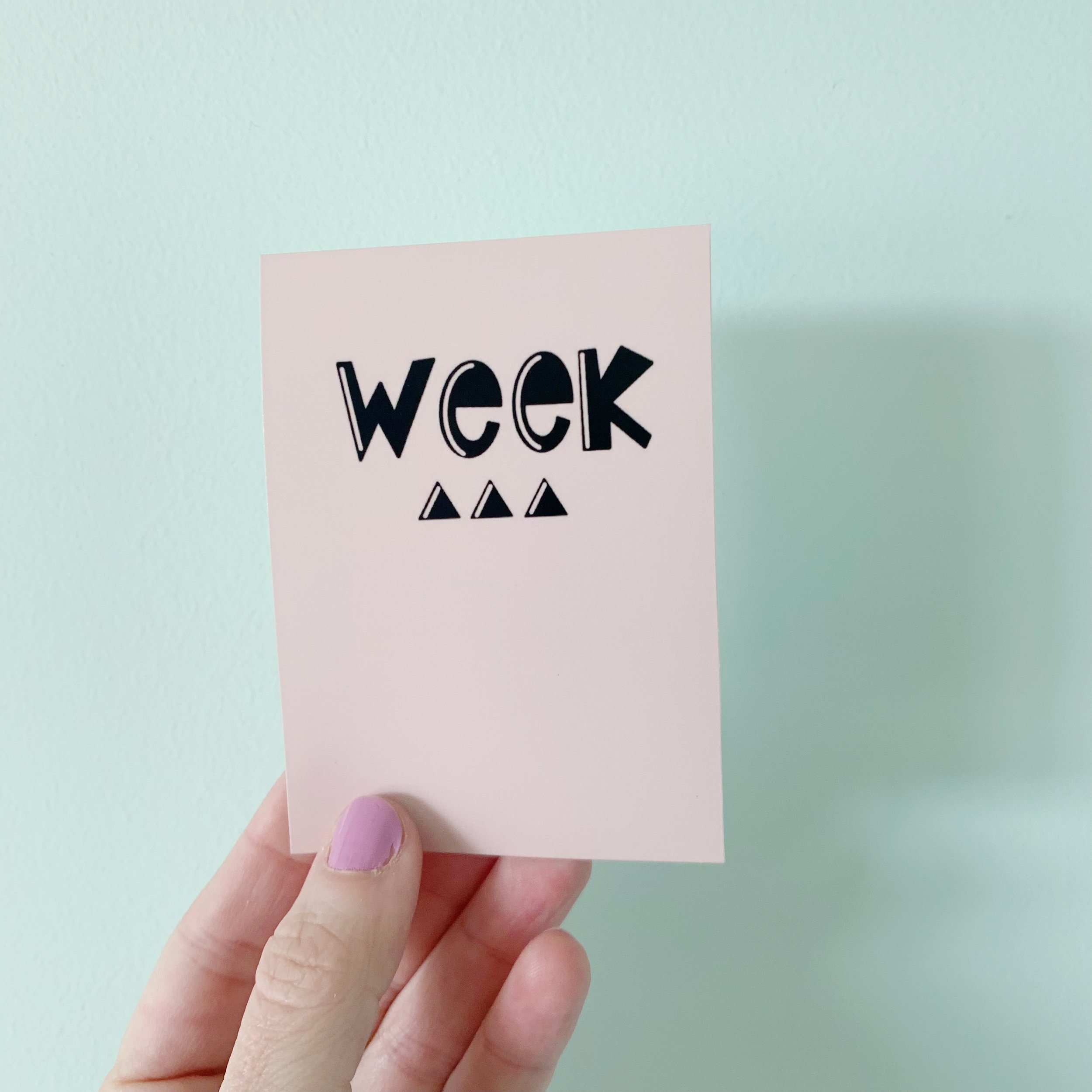 3x4 Week Cards — brooke petermann art