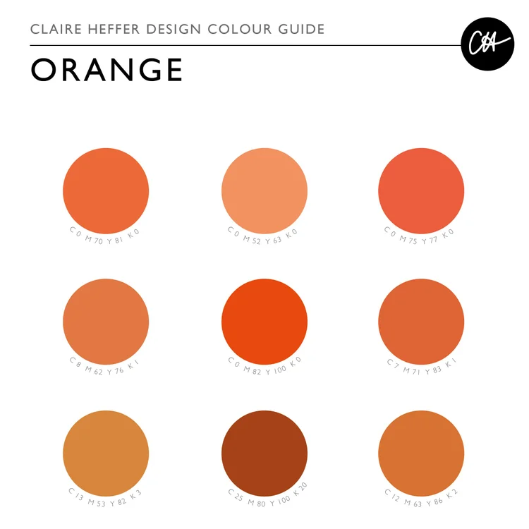FOCUS ON: ORANGE COLOUR GUIDE — CLAIRE HEFFER DESIGN