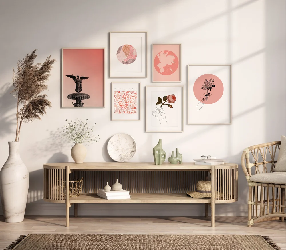 CLAIRE HEFFER DESIGN: PINK GALLERY WALL SET — CLAIRE HEFFER DESIGN