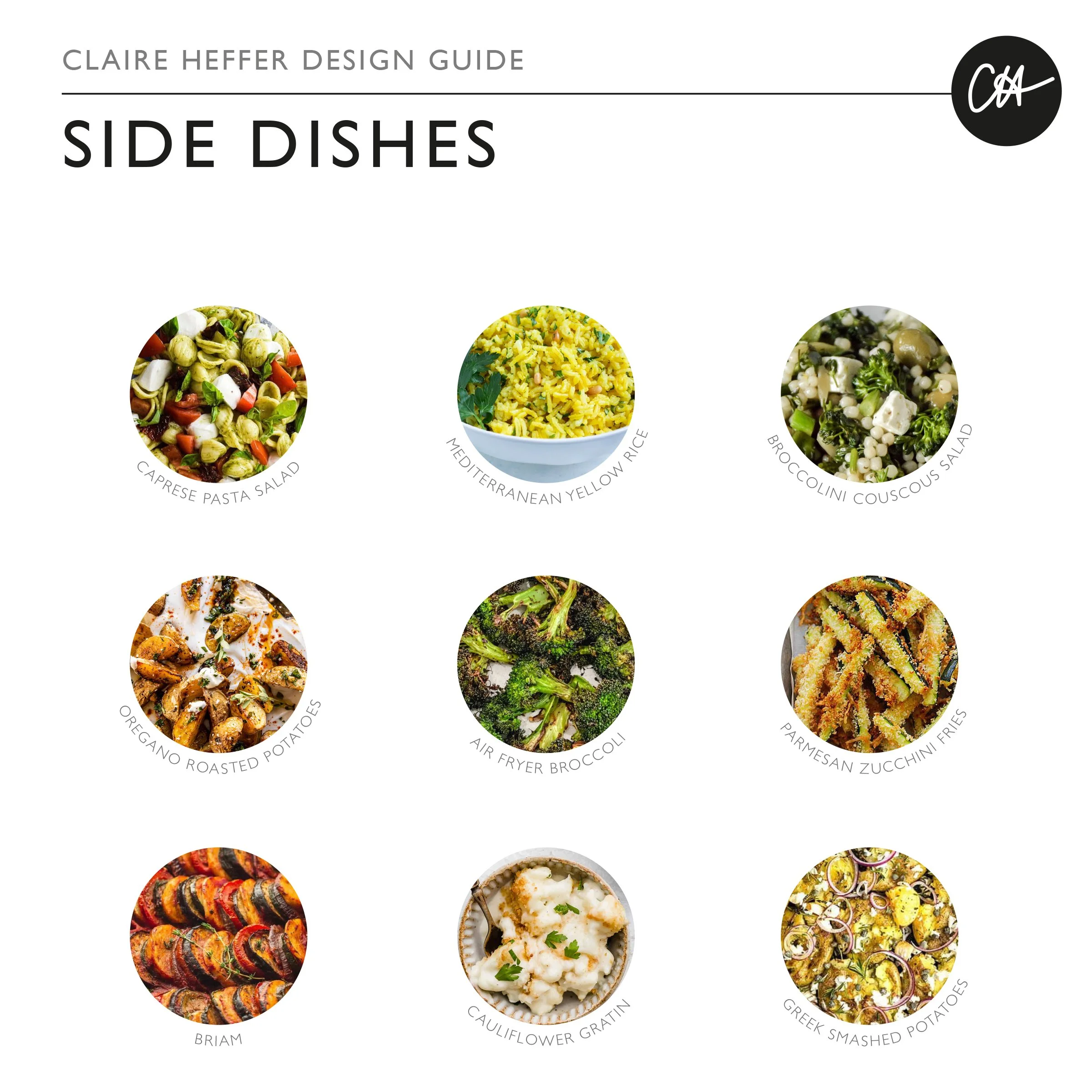 FOCUS ON: SIDE DISHES — CLAIRE HEFFER DESIGN
