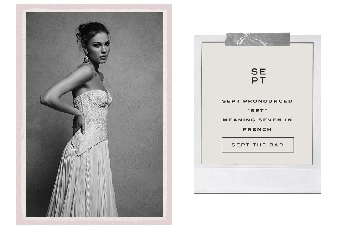Sept by Sarah Seven bridal collection made to measure — Heart Aflutter ...