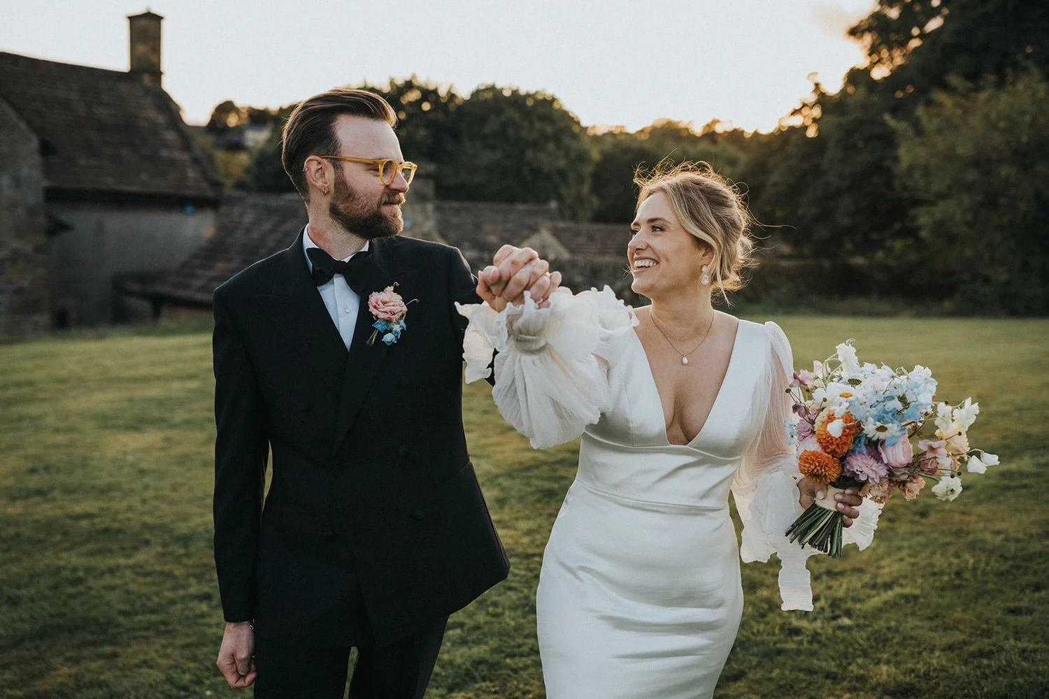 Real Bride Sophie wears the Morgan dress by Aesling on her wedding day ...