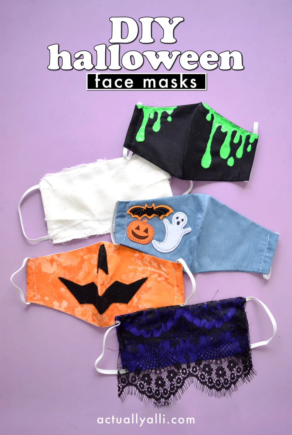 5 Easy DIY Halloween Face Masks — Actually Alli | DIY, Home Decor ...