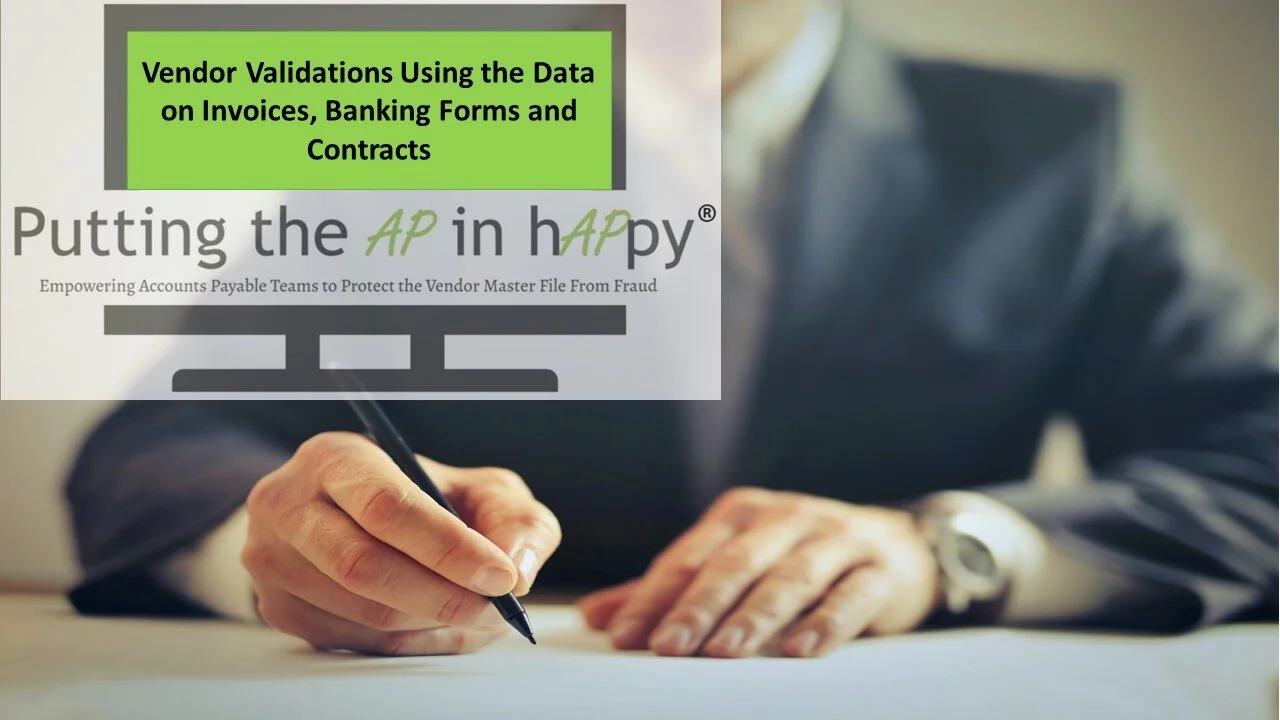 Vendor Validations Using the Data on Invoices, Banking Forms and Contracts
