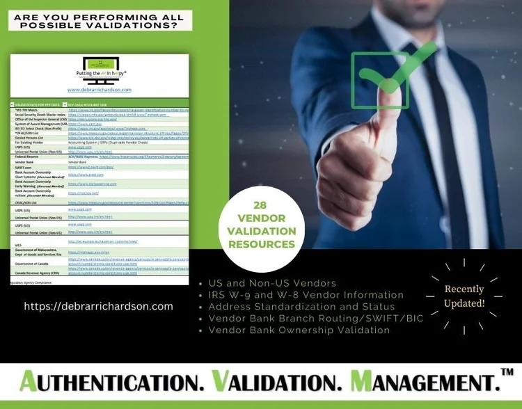 Download the free Vendor Validation Reference List. - Vendor Process ...