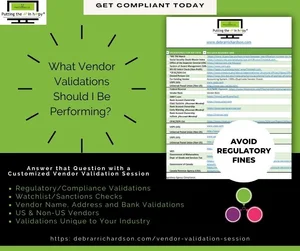 Customized Vendor Validations Session - Vendor Process Best Practices