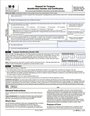 Internal Revenue Service (IRS) | Form W-9 Rev March 2024 Published!