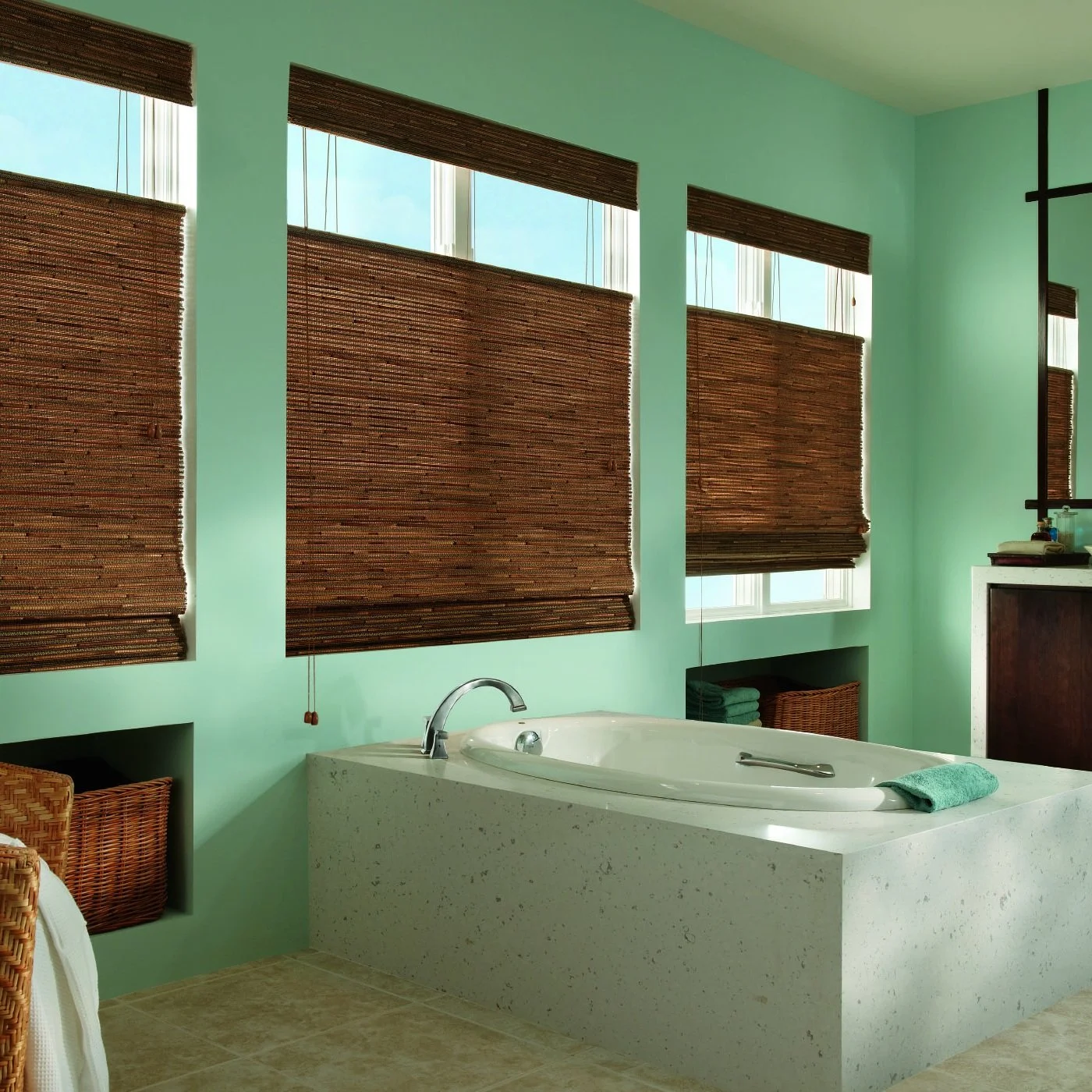 Custom Natural Blinds & Shades | Standard Roman Style Shades