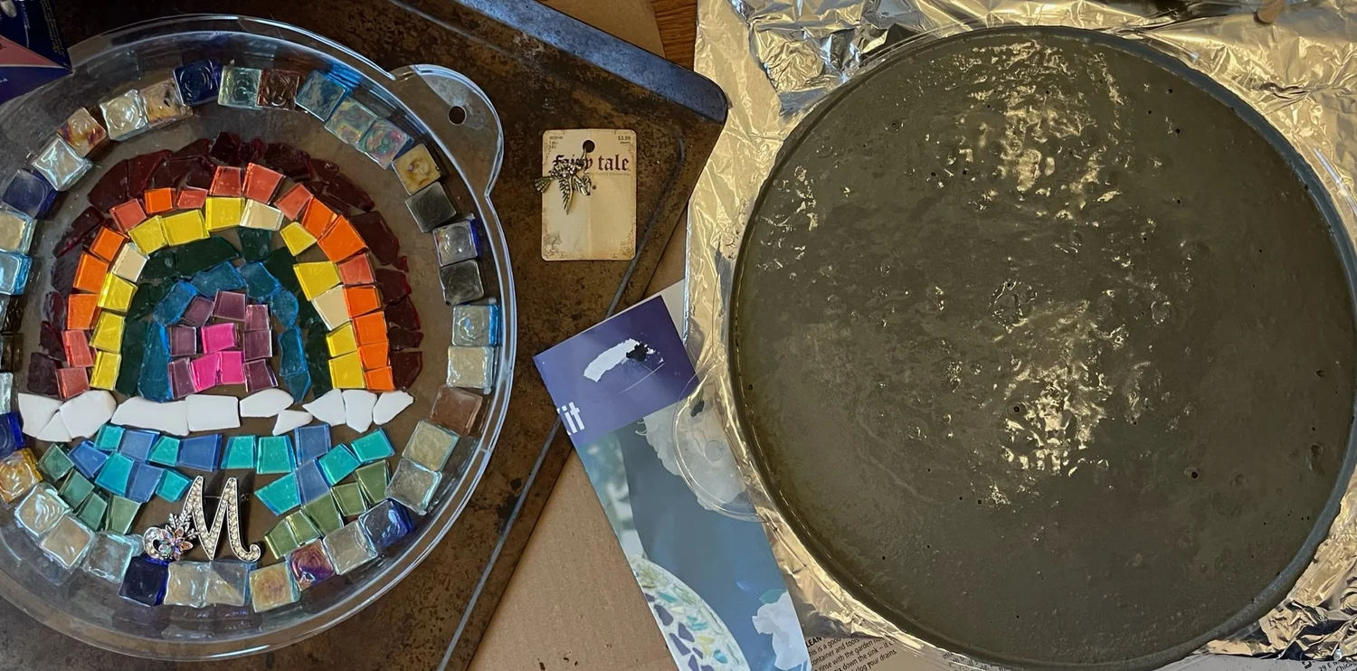 DIY Mosaic Stepping Stones — Crafted Together