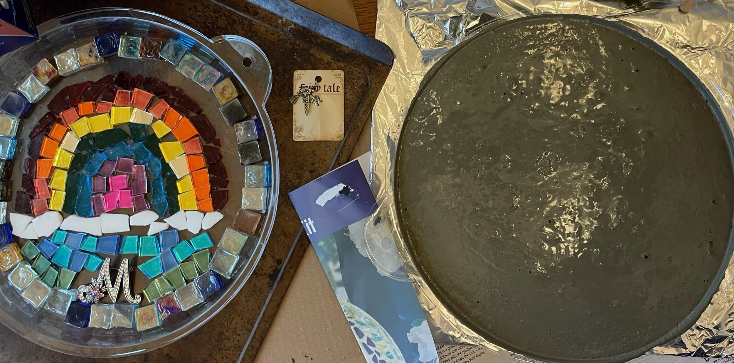 DIY Mosaic Stepping Stones — Crafted Together